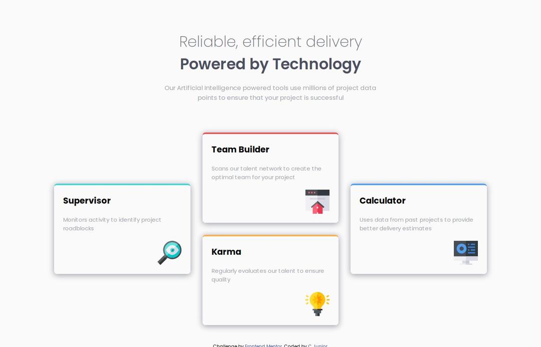 Frontend Mentor | four-card-feature-section-master coding challenge solution
