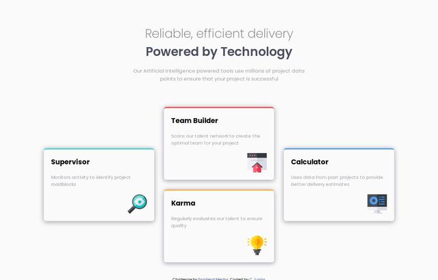 Frontend Mentor | four-card-feature-section-master coding challenge solution