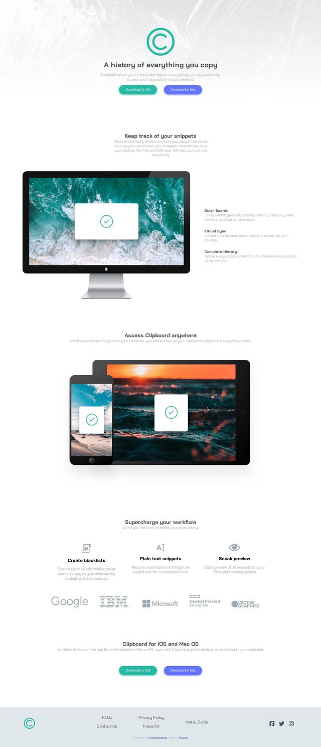 Frontend Mentor | Responsive landing page using grid, flex and media queries coding challenge ...