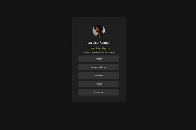 Frontend Mentor Social Links Profile Using Css Flexbox Coding Challenge Solution
