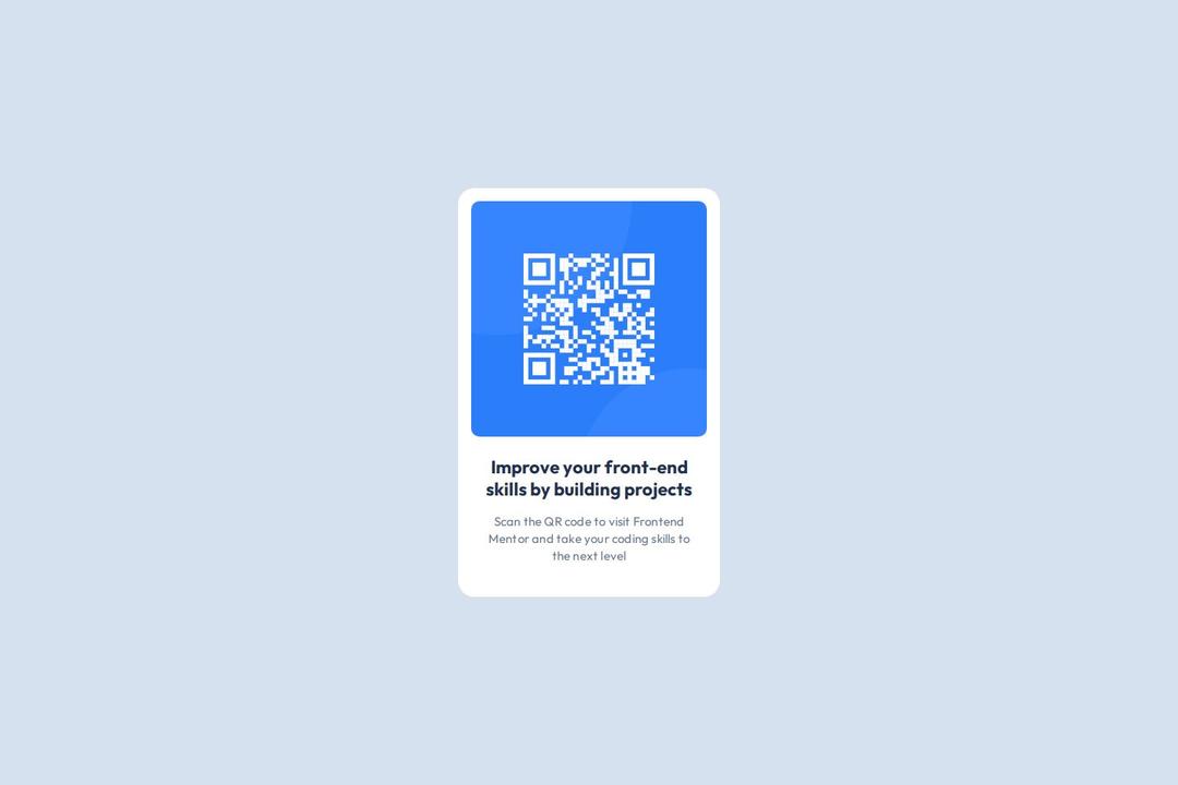 Frontend Mentor | Simple QR Code component using flexbox coding challenge solution
