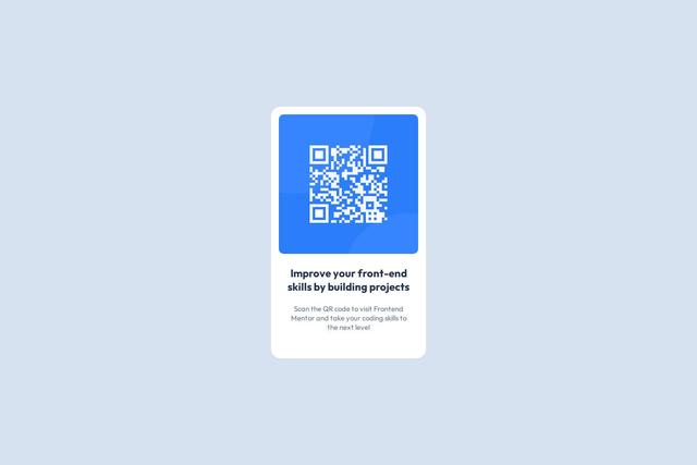 Frontend Mentor | Responsive QR code component using HTML and CSS coding challenge solution