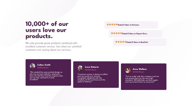 Frontend Mentor | Social Proof Section using Basic HTML and CSS coding challenge solution