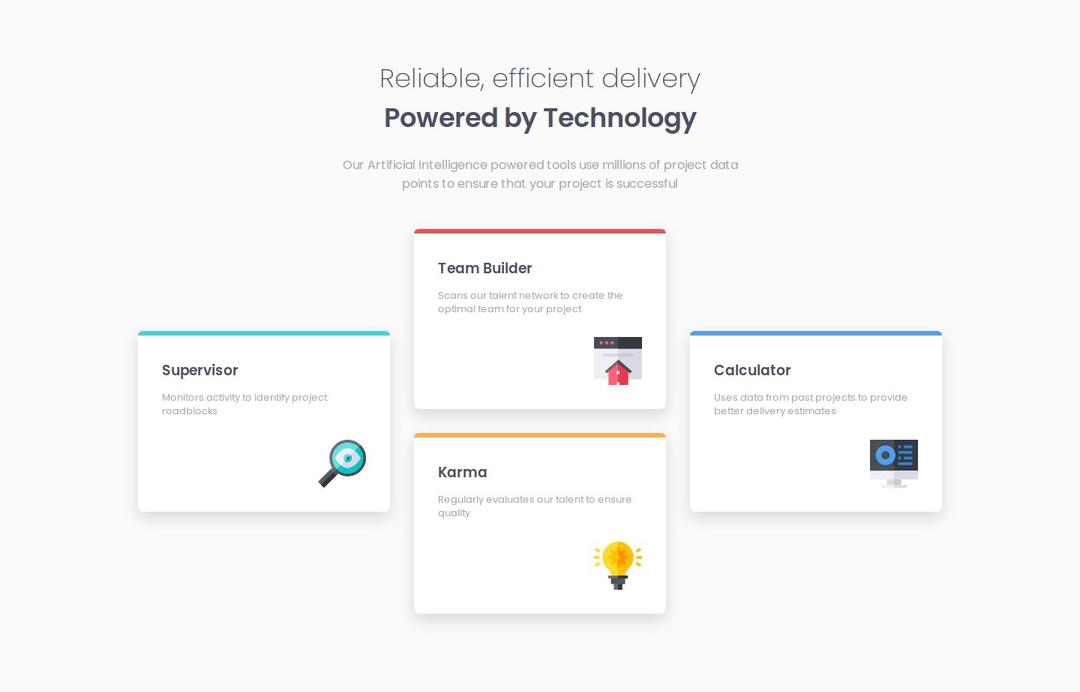 Frontend Mentor | Four Card Feature Section solution using CSS Grid & Flexbox coding challenge ...
