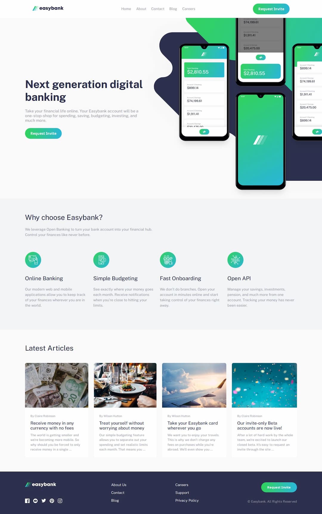 Frontend Mentor | Responsive Landing Page coding challenge solution