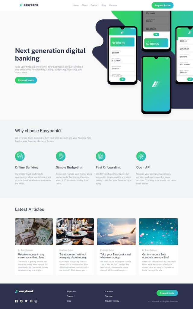 Frontend Mentor | Responsive Landing Page coding challenge solution