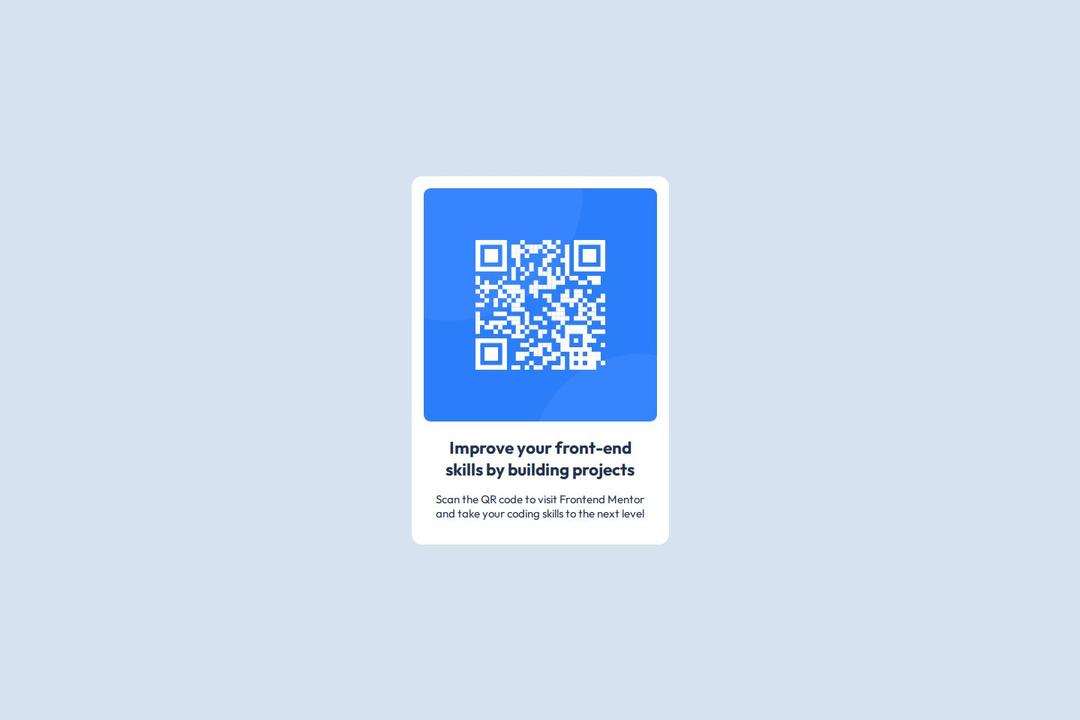 Frontend Mentor | Responsive qr-code component using CSS flex box coding challenge solution