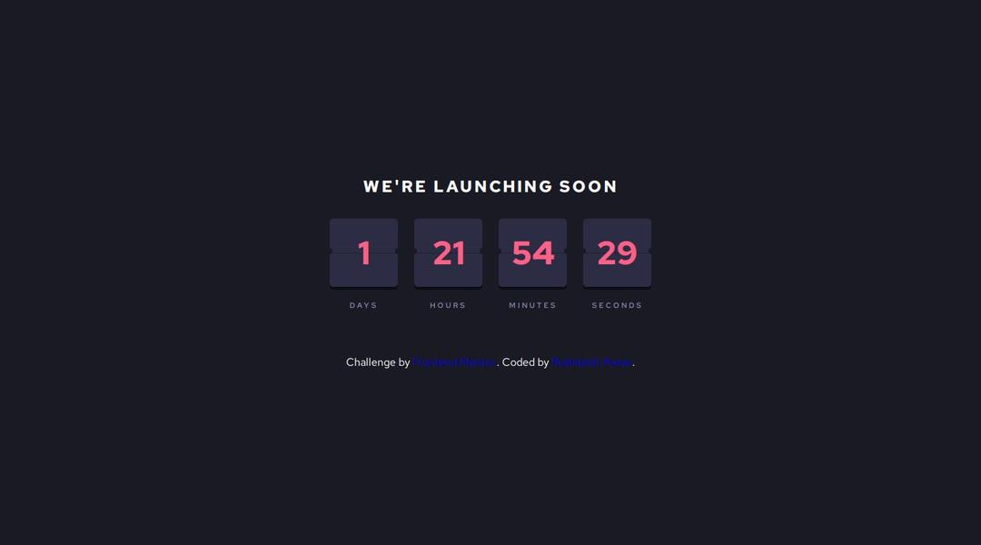 Frontend Mentor | Countdown Timer coding challenge solution
