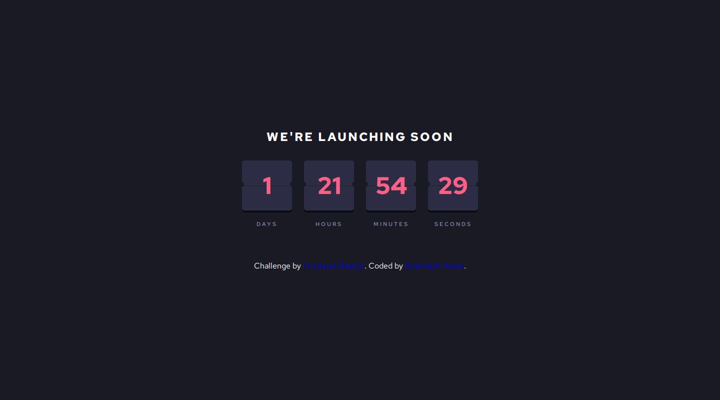 Frontend Mentor | Countdown Timer coding challenge solution