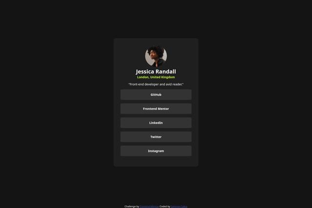 Frontend Mentor | Responsive Social Media Links section using HTML and CSS coding challenge solution