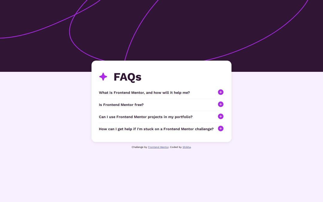 Frontend Mentor | FAQ Accordian coding challenge solution