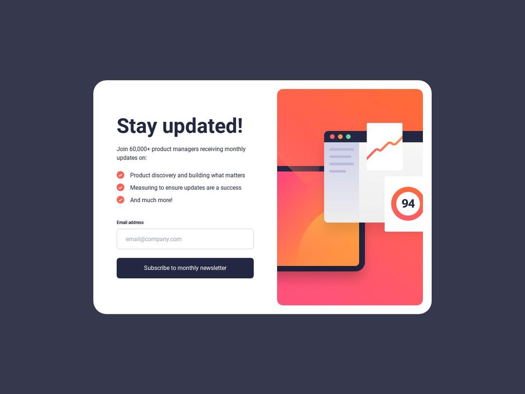 Frontend Mentor | designing and implementing newsletter form using tailwind & vanilla js coding ...
