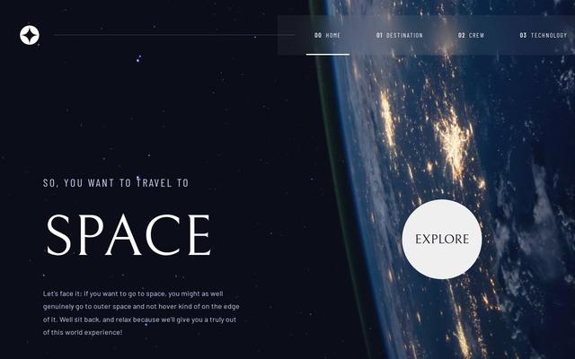 Frontend Mentor | Multi-page Space Tourism Website using HTML, CSS and JavaScript coding ...
