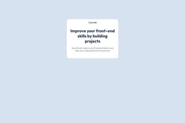 Frontend Mentor | QR Code coding challenge solution
