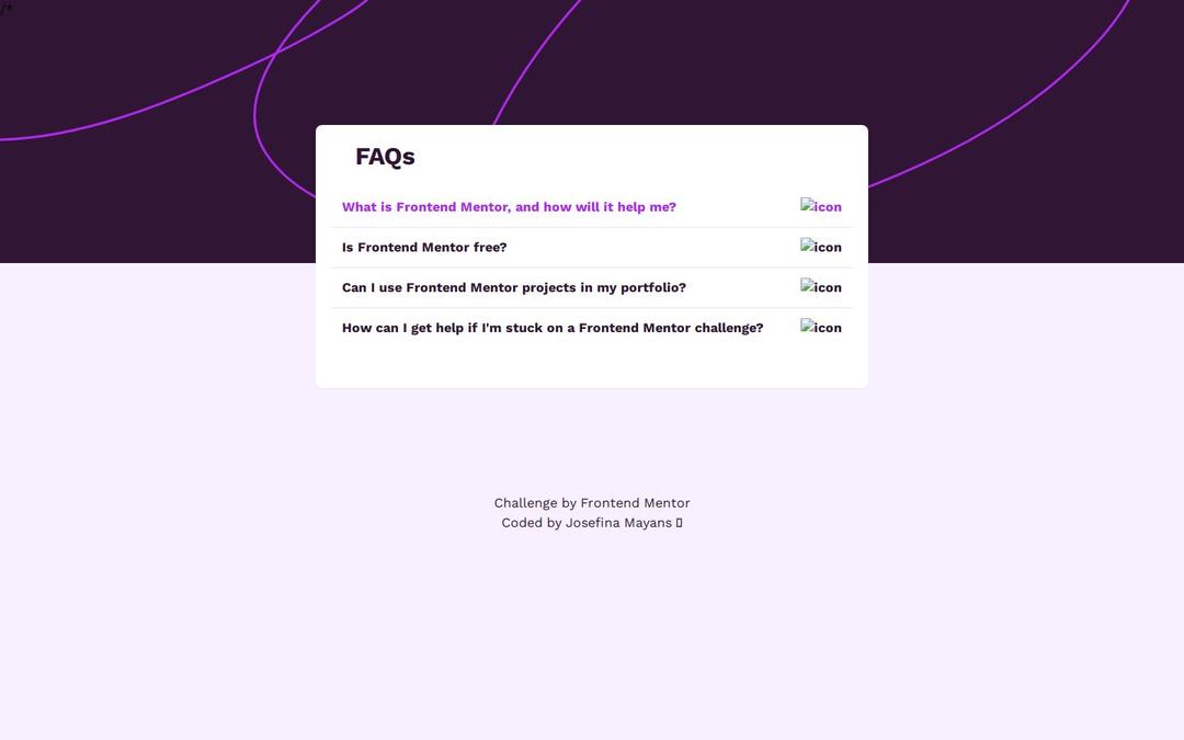 Frontend Mentor | Responsive FAQ Accordion component using React and Tailwind CSS coding ...