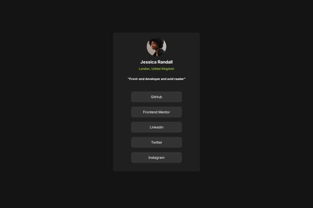Frontend Mentor Social Link Profiles With Css And Html Coding Challenge Solution