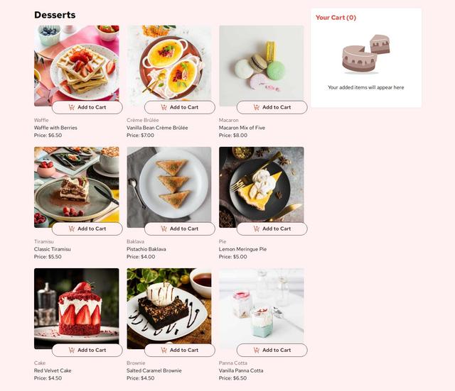 Frontend Mentor Responsive Design With Tailwindcss React Functional Cart With Js Coding