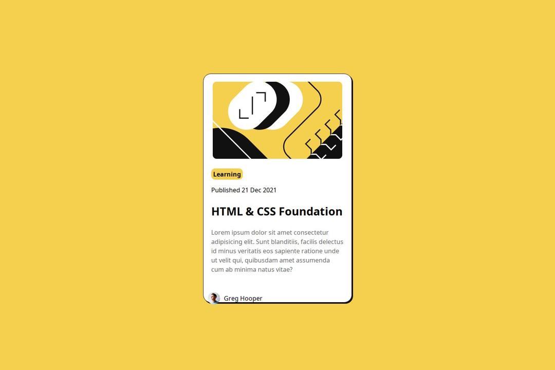 Frontend Mentor | Blog Preview Card Using css flexbox coding challenge solution