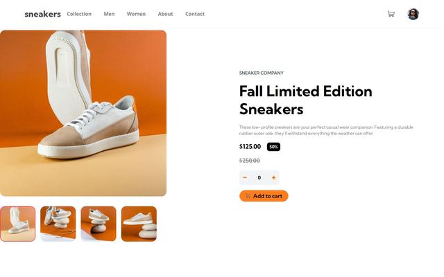 Frontend Mentor | Ecommarce-Product-Page with React and tailwind coding challenge solution