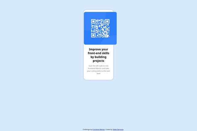 Frontend Mentor | QR component coding challenge solution
