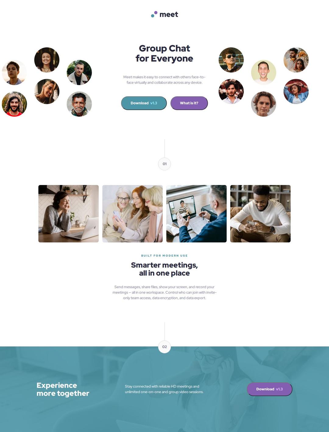 Frontend Mentor Meet Landing Page Using Css Grid And Flexbox Coding