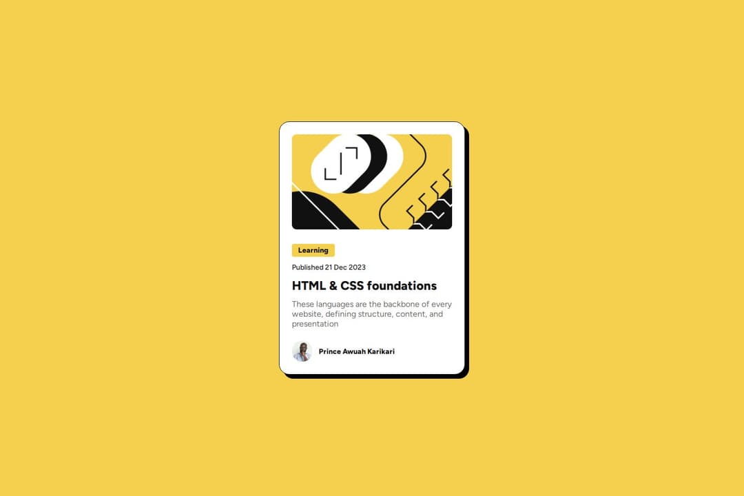 Frontend Mentor | Blog Preview Card using flexbox coding challenge solution