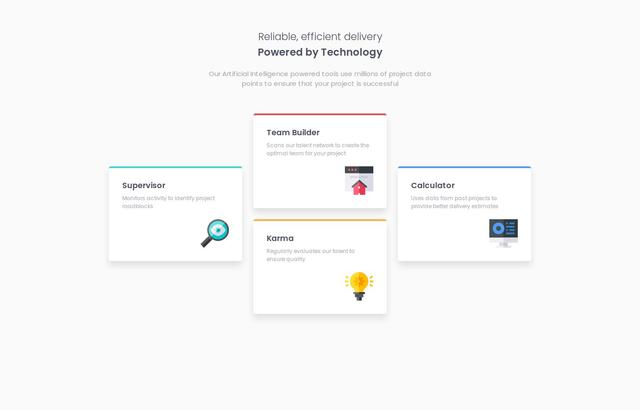 Frontend Mentor Four Card Feature Section Master Coding Challenge