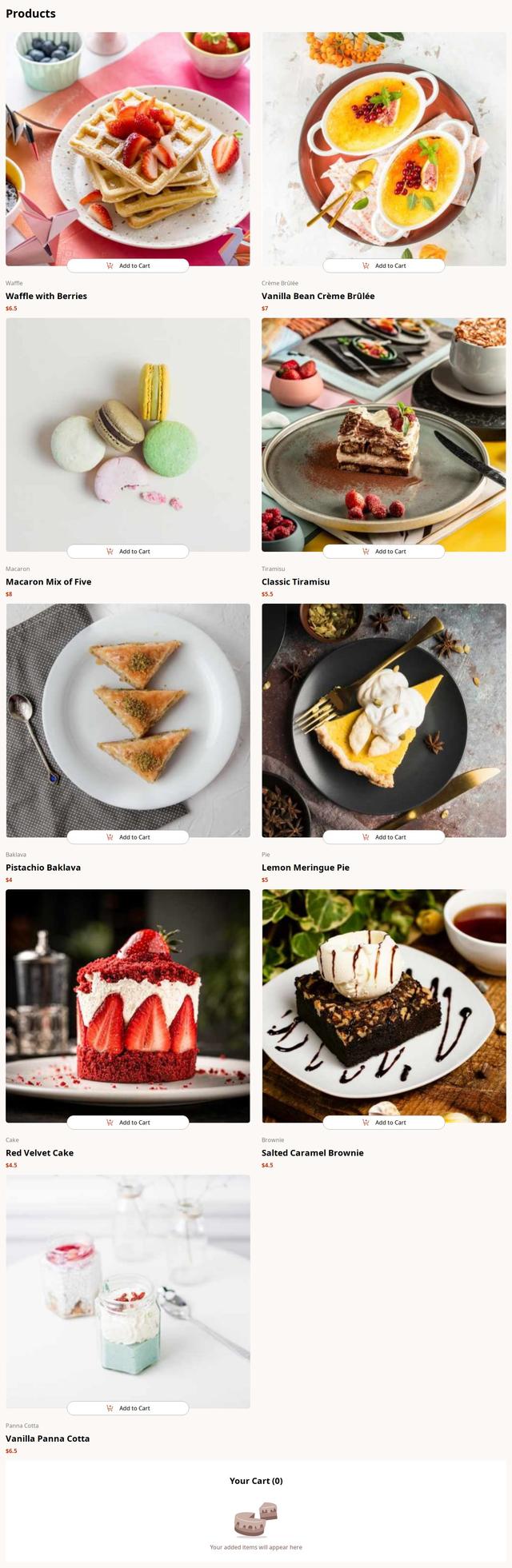 Frontend Mentor | Products coding challenge solution