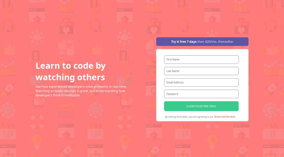 Frontend Mentor | intro-component-with-signup-form-maser coding challenge solution