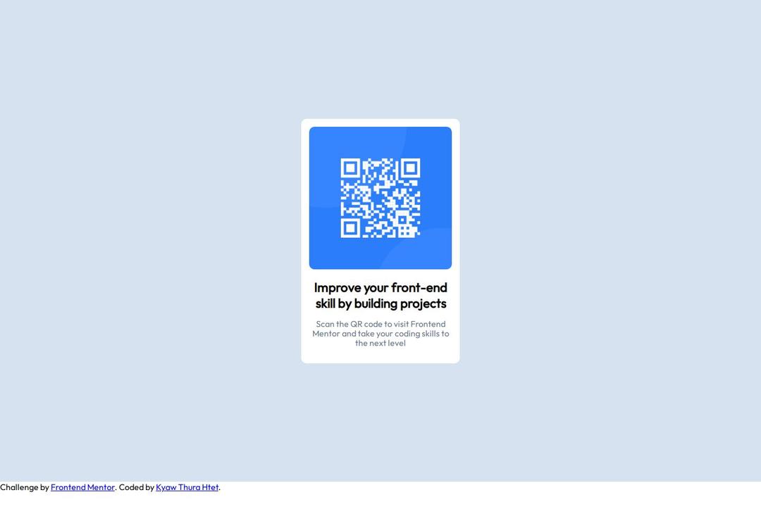 Frontend Mentor | QR-code-component using html css coding challenge solution