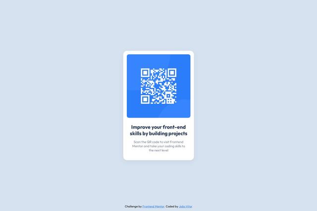 Frontend Mentor | QR Code Component coding challenge solution
