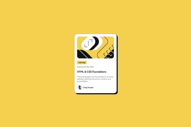 Frontend Mentor | Blog preview card using flexbox coding challenge solution