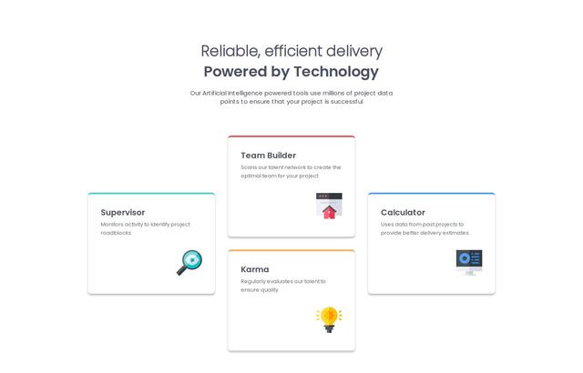 Frontend Mentor | Four Card Feature using CSS Grid, Flexbox and Sass coding challenge solution