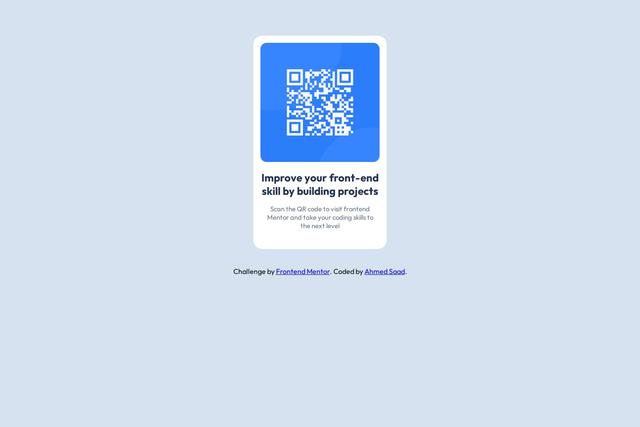 Frontend Mentor | QR code First Challenge using basic HTML & CSS coding challenge solution