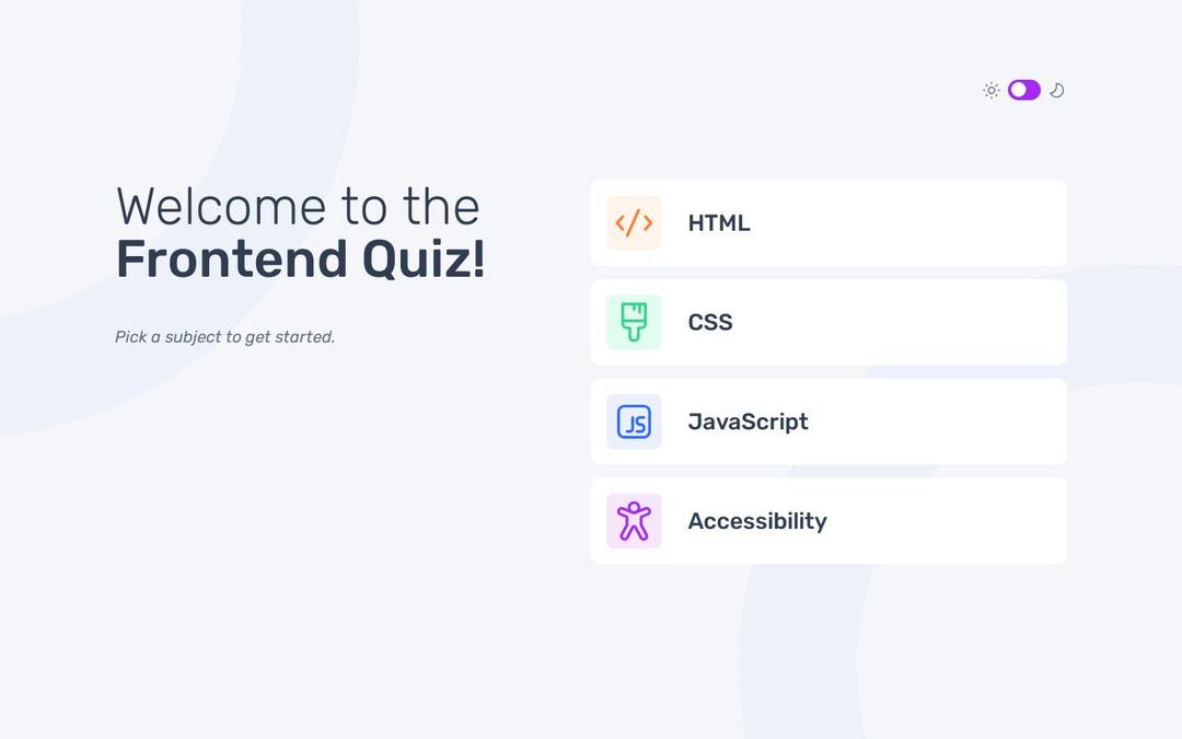 Frontend Mentor Dhblee Quiz Using React Tailwindcss Vite Coding Challenge Solution
