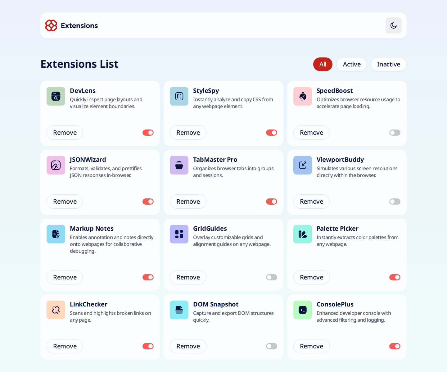 Frontend Mentor | Browser Extension Manager using Angular coding challenge solution