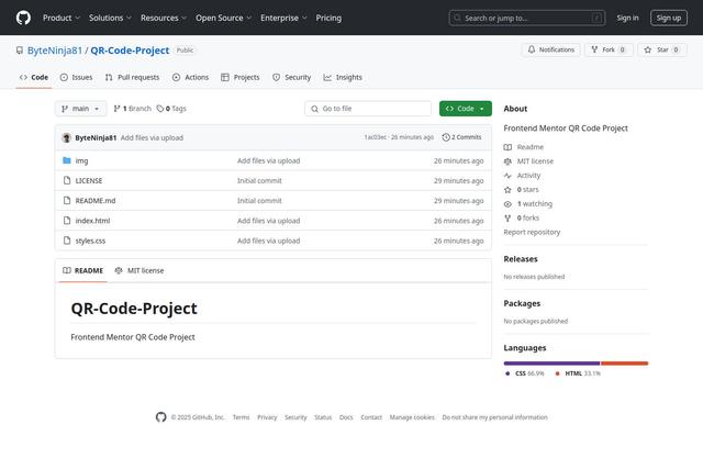 Frontend Mentor Qr Code Project Coding Challenge Solution