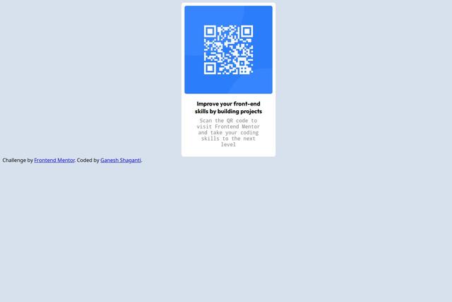 Frontend Mentor | Created a webpage for QR code using HTML and CSS coding challenge solution