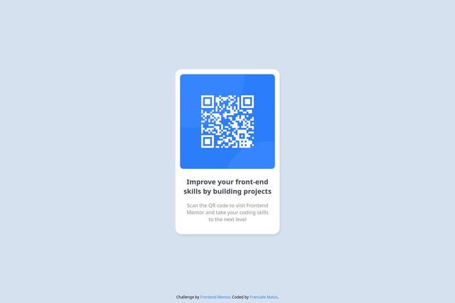 Frontend Mentor | QR Code Card (HTML and CSS) coding challenge solution