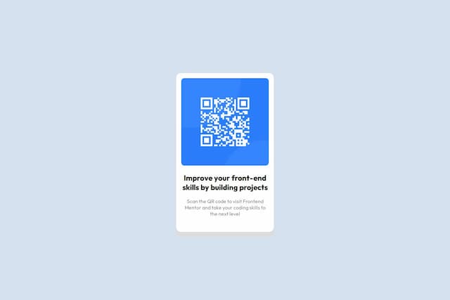 Frontend Mentor | QR Code with CSS Flexbox coding challenge solution