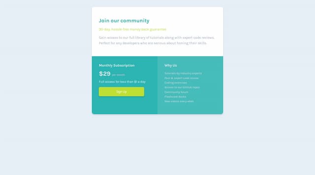 Frontend Mentor | Responsive Price Grid Card using Flexbox & Grid coding challenge solution