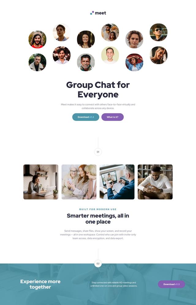 Frontend Mentor | Meet landing page with CSS Flex and Grid coding challenge solution