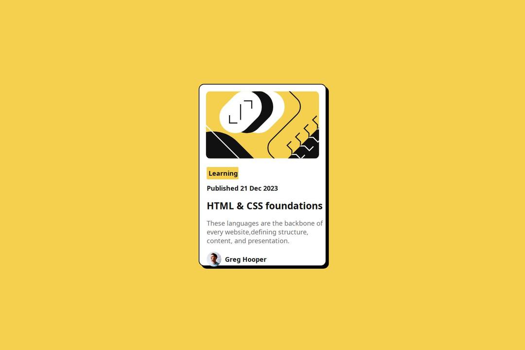 Frontend Mentor | Blog Card Preview coding challenge solution