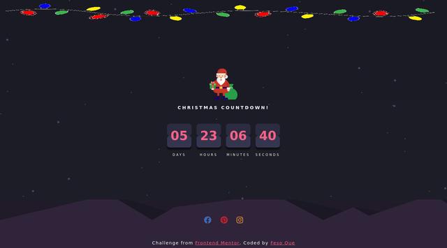 Frontend Mentor Christmas Countdown Timer Using Html Css And
