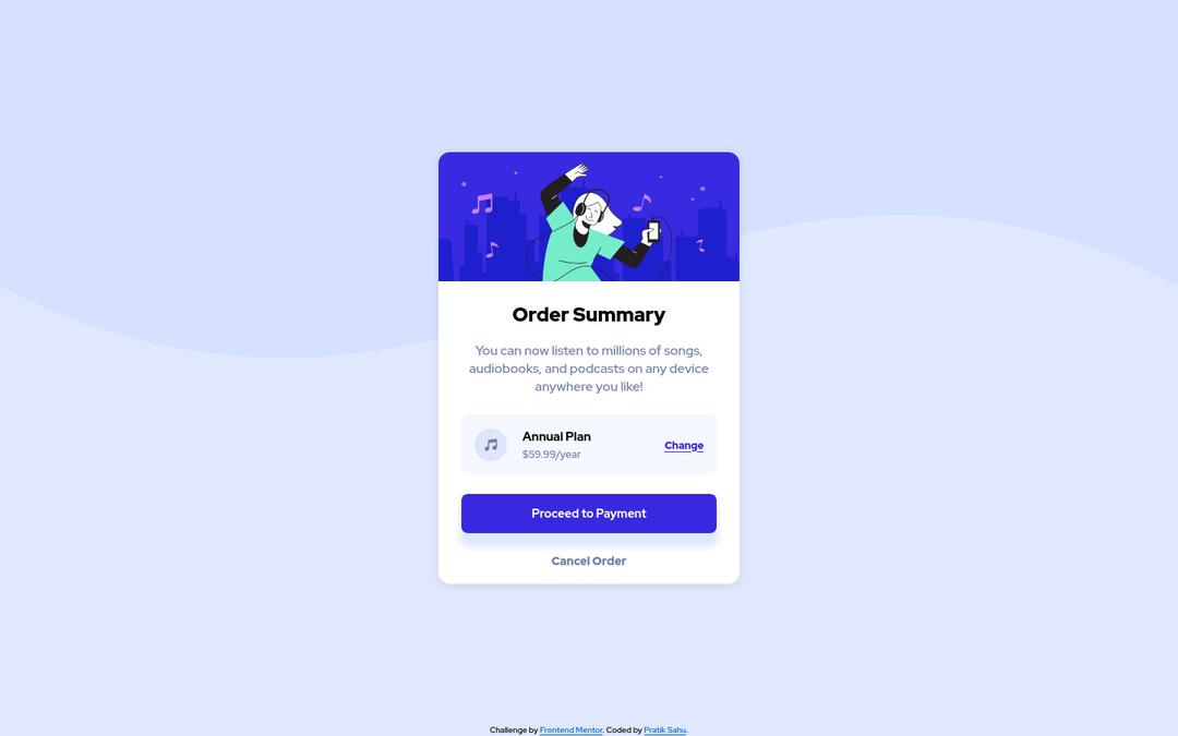 Frontend Mentor Order Summary Card Using Html And Css Coding Challenge Solution