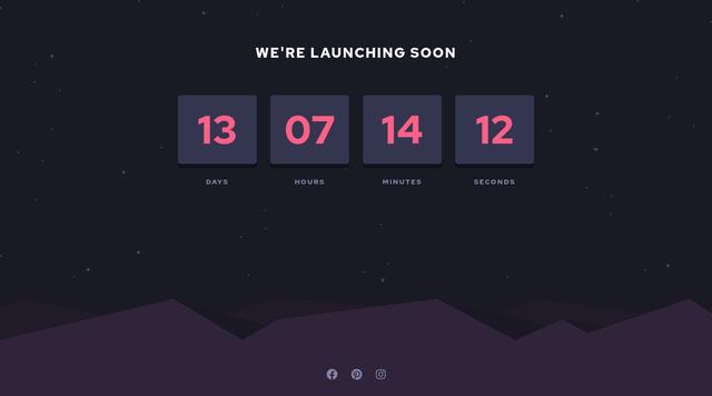 Frontend Mentor Launch Countdown Timer Using Html Css Flexbox And