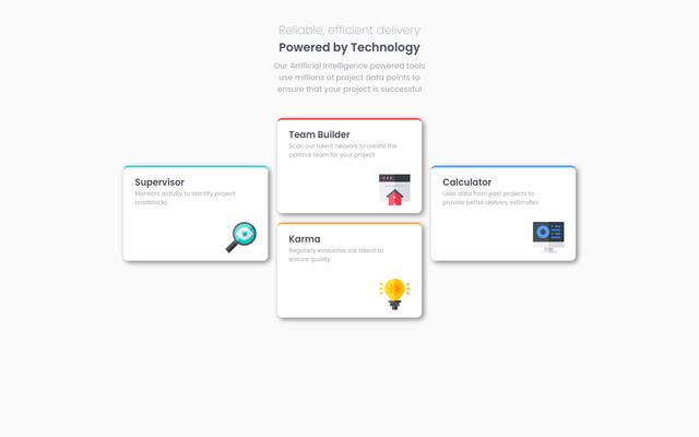 Frontend Mentor Four Card Feature Section Using Flex And Grid Coding