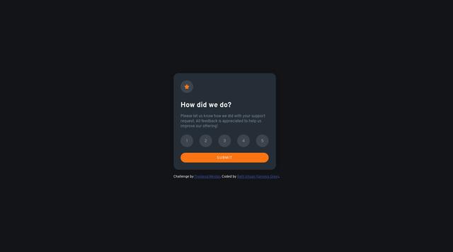 Frontend Mentor Interactive Rating Component Using Html Css