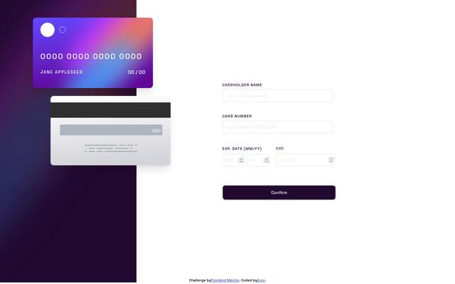 Frontend Mentor Interactive Card Using By Html Css And Javascript