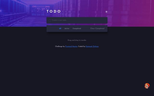 Frontend Mentor Responsive Todo App Built With Htmlcss And Vanilla